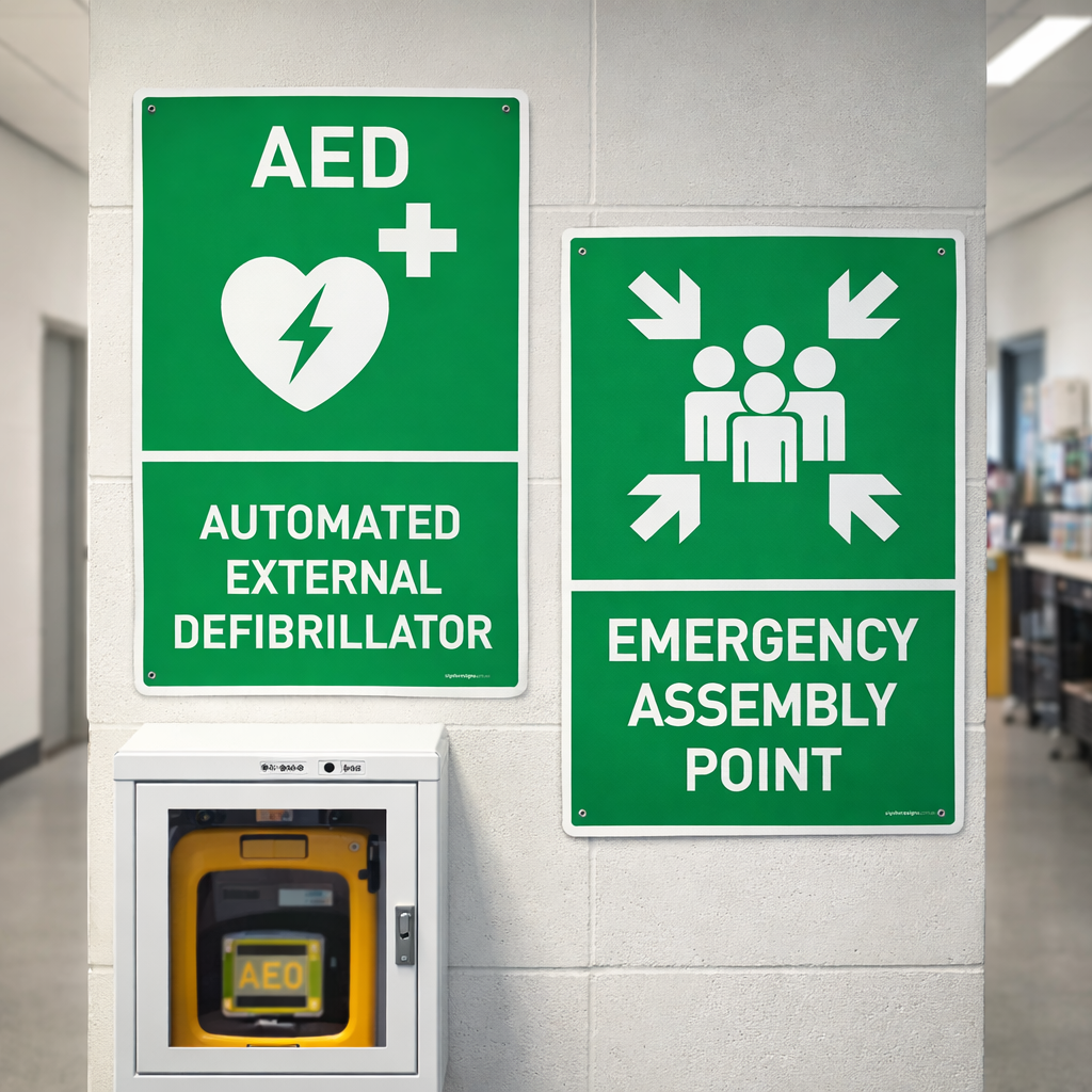 First Aid & Emergency Signs | Buy Online | Sign Here Signs
