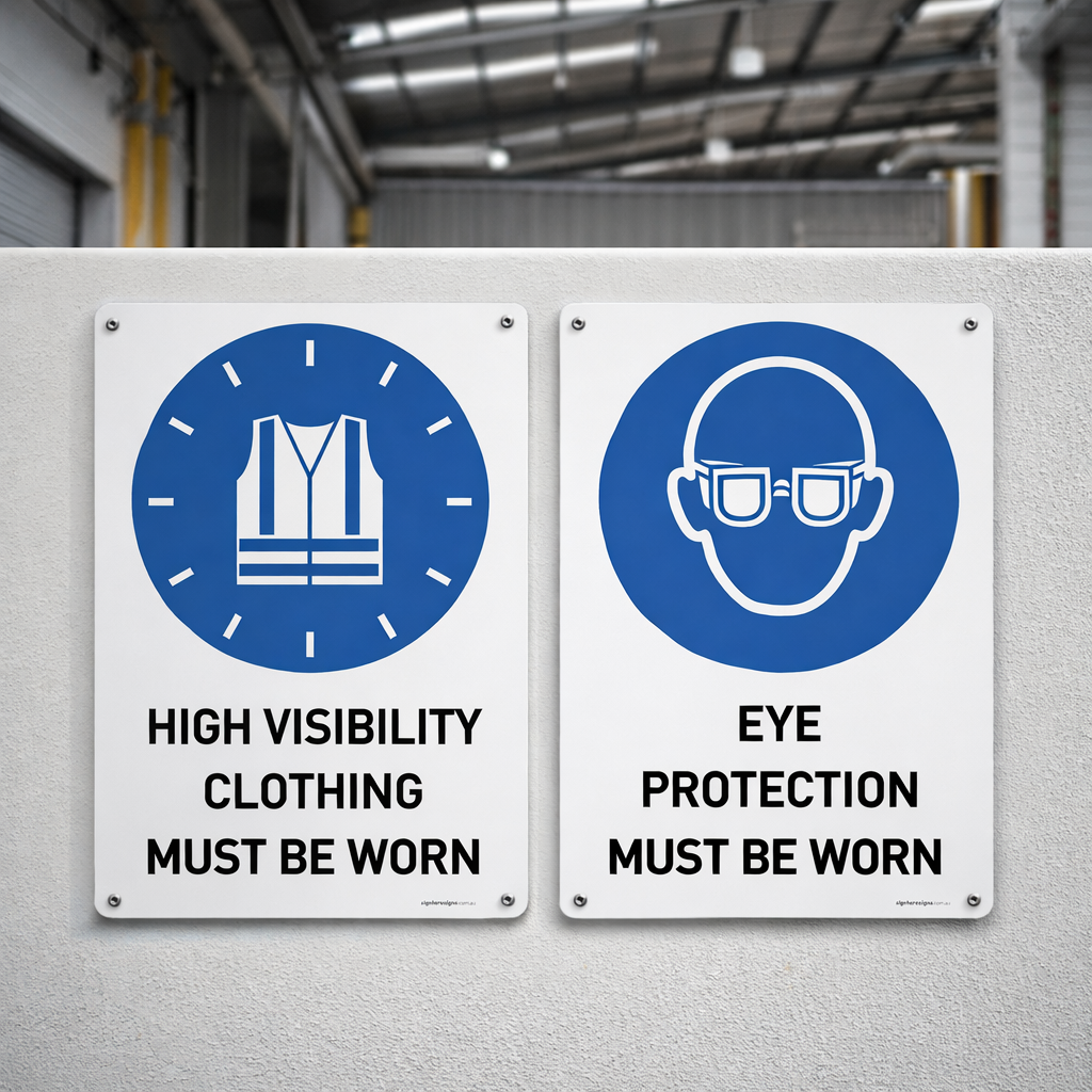 Mandatory & PPE Signs | Buy Online | Sign Here Signs