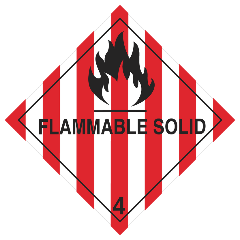 Flammable Solid 4 Placard – Sign Here Signs