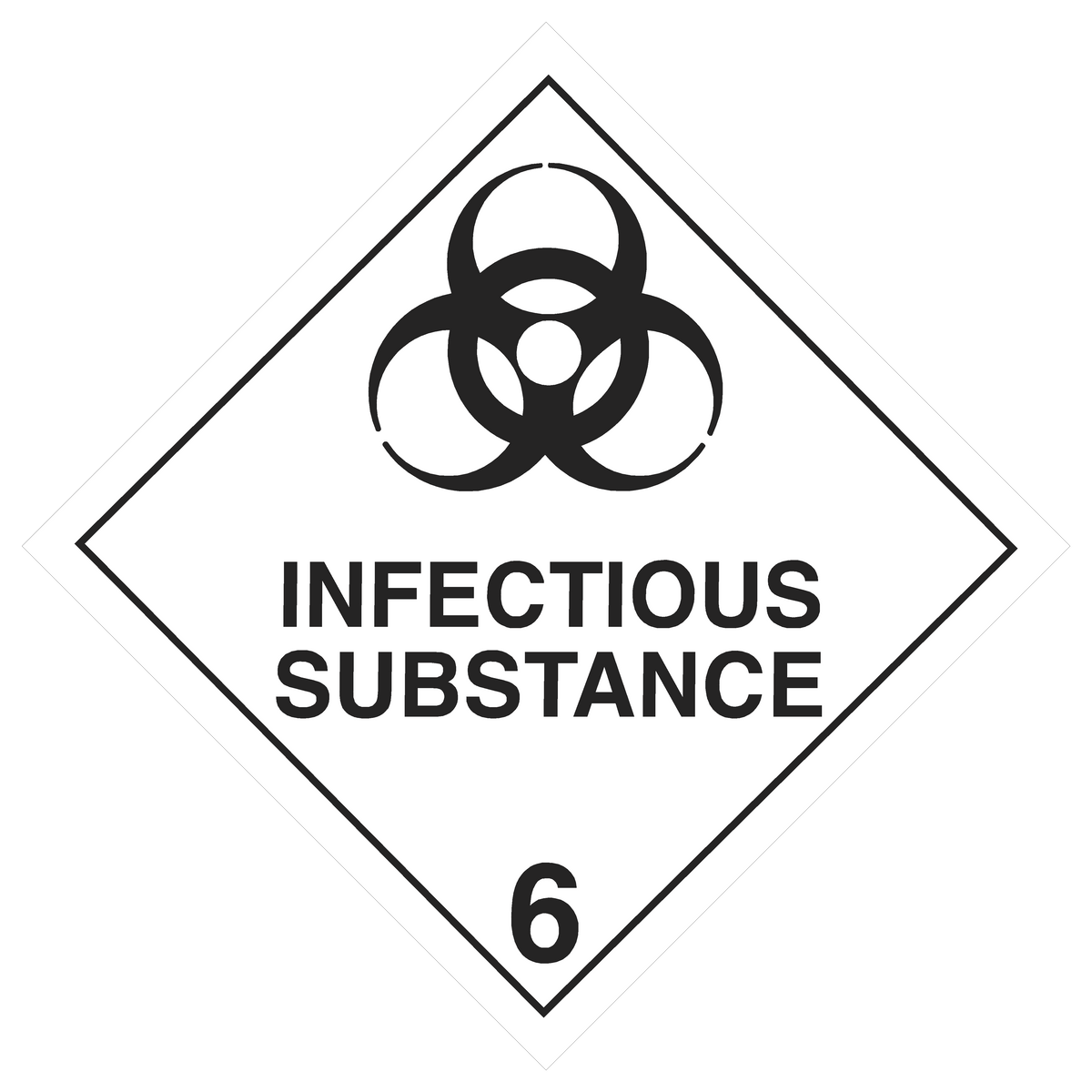 Infectious Substance 6 Placard – Sign Here Signs