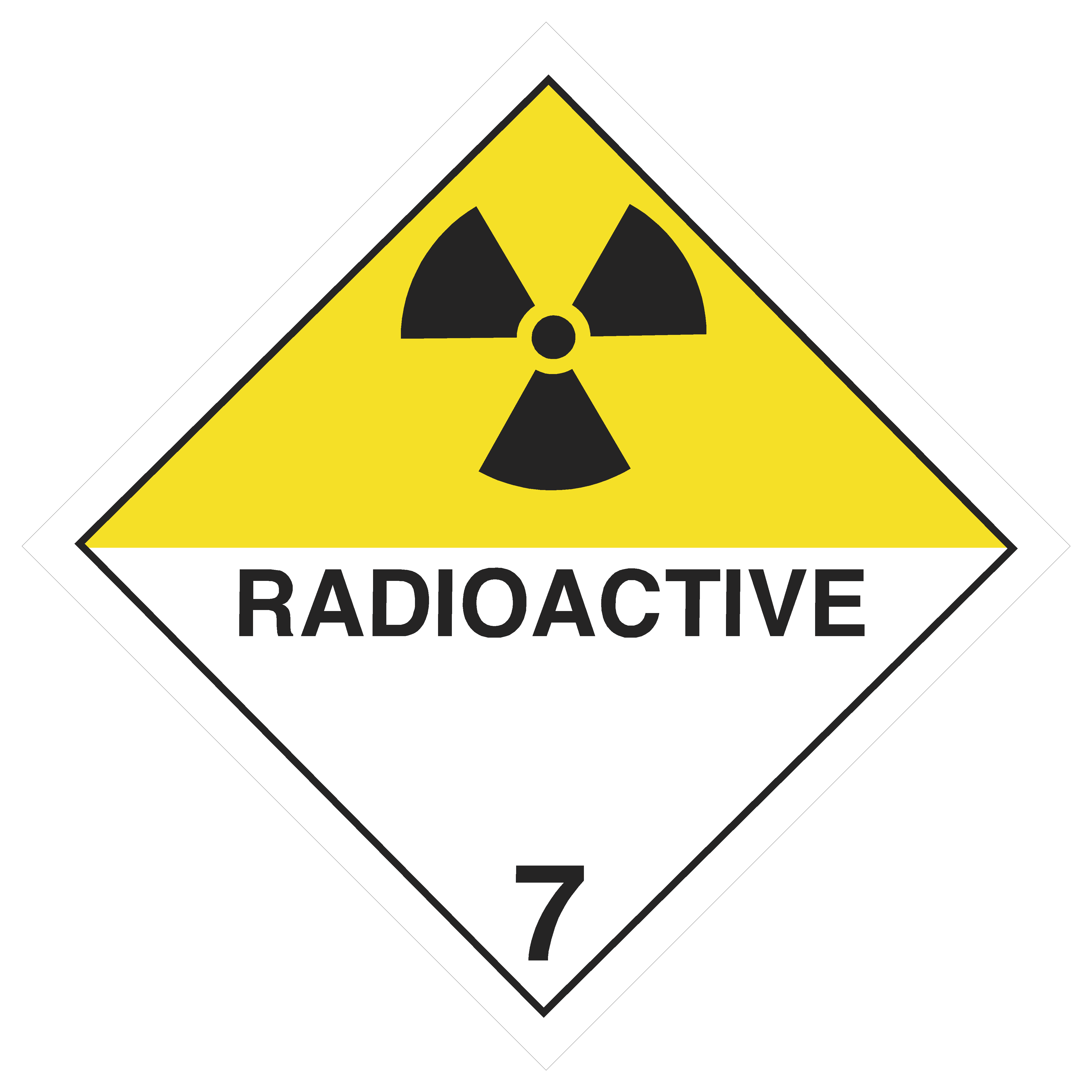Radioactive 7 Placard – Sign Here Signs