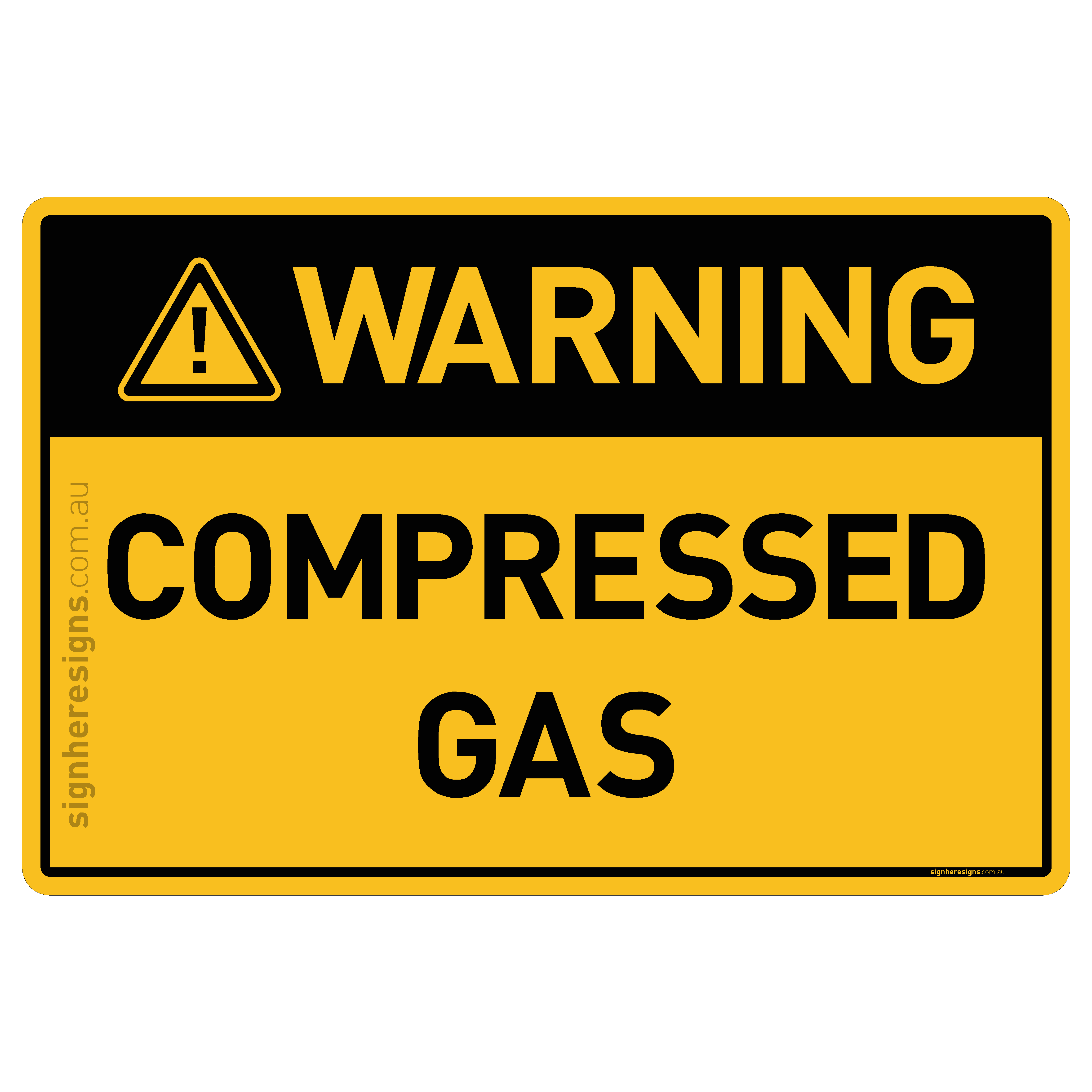 Compressed Gas Warning Sign | Buy Online – Sign Here Signs