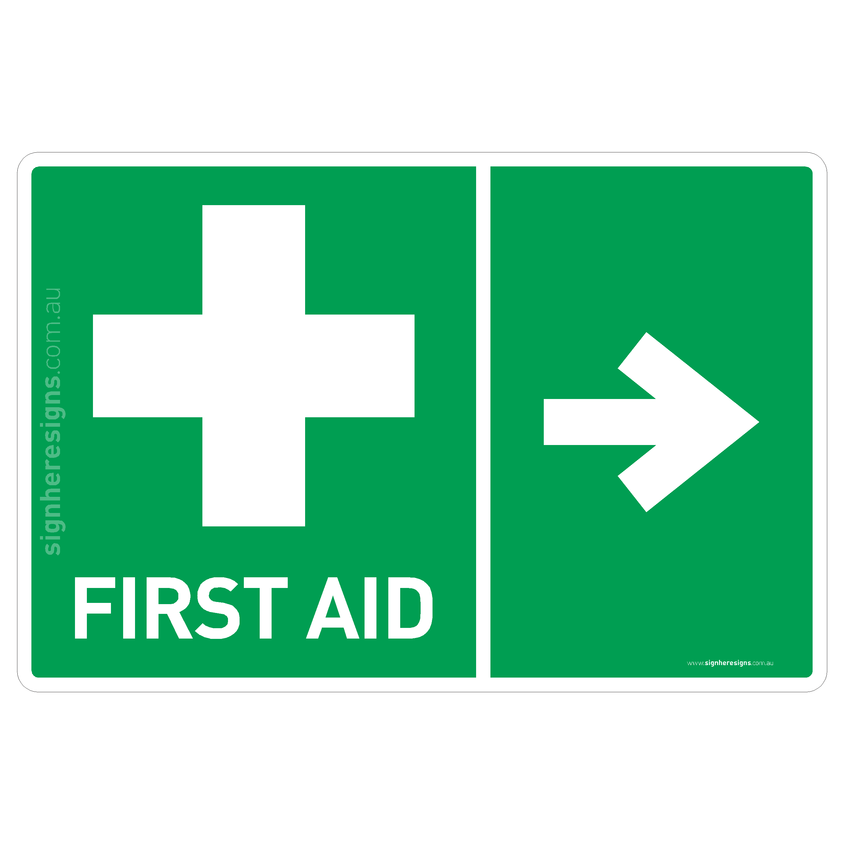 First Aid (Right Arrow) Sign - First Aid & Safety Sign – Sign Here Signs