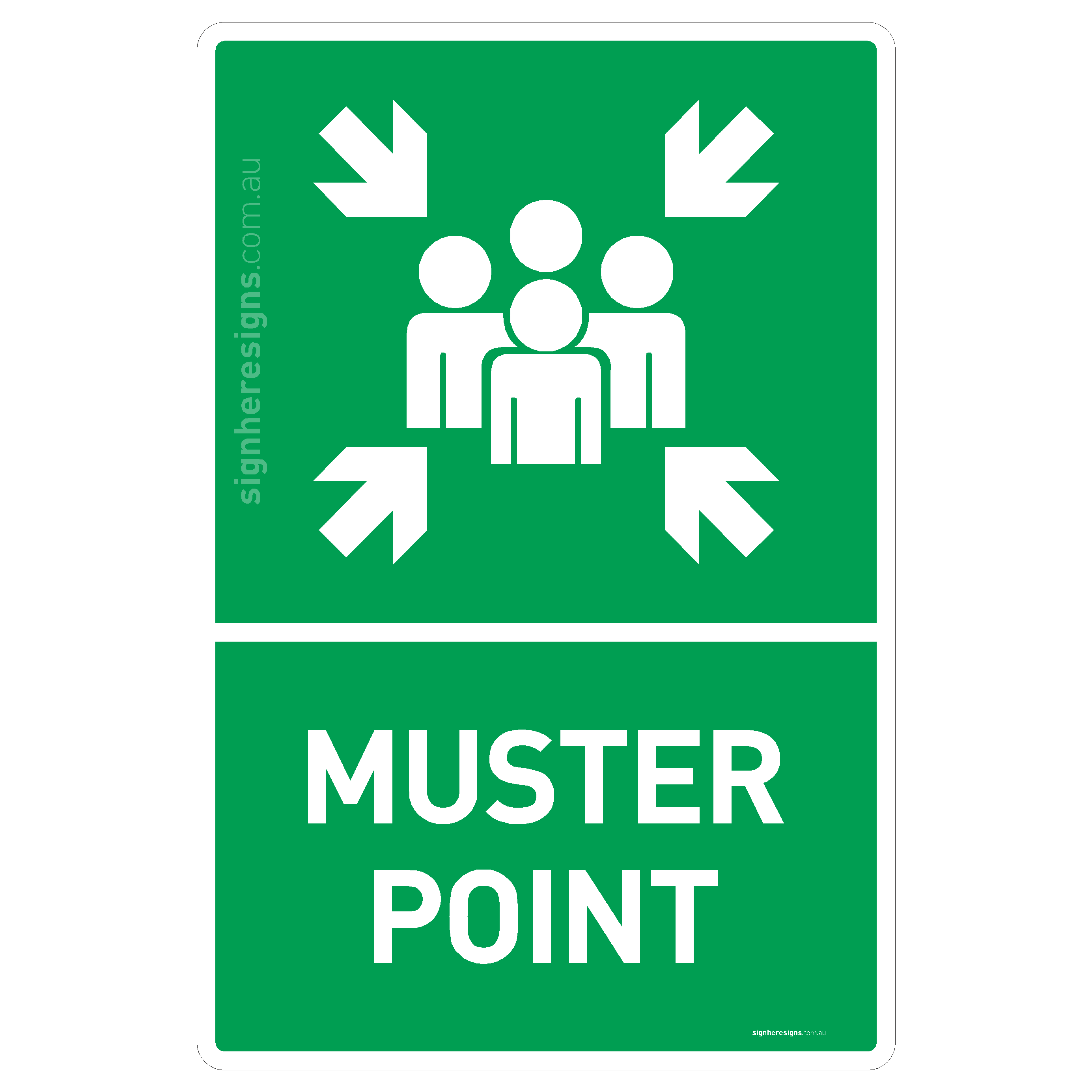 Muster Point Sign - First Aid & Safety Sign – Sign Here Signs