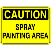 Caution: Spray Painting Area | Sign Here Signs | Buy Online