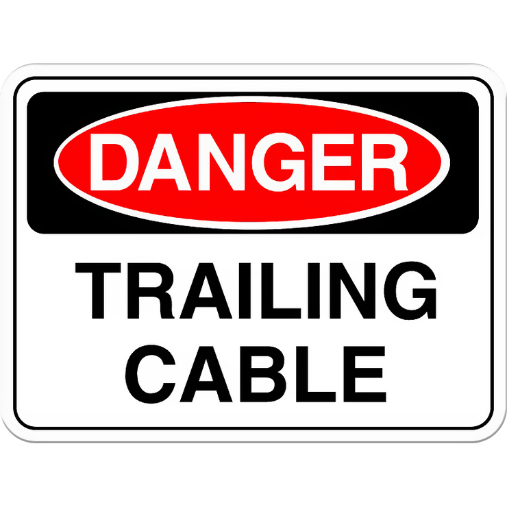 Danger: Trailing Cable | Sign Here Signs | Buy Online Today