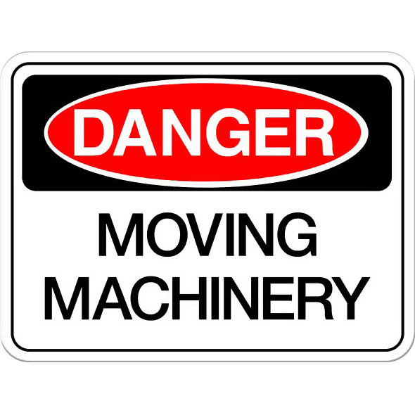 Danger Sign: Moving Machinery | Sign Here Signs | Buy Now