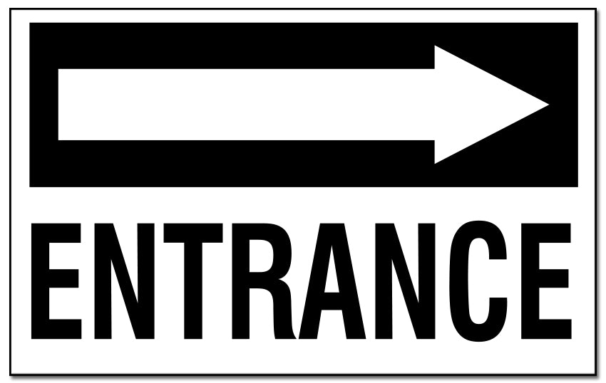 Buy Now | 'Entrance' Directional Sign (Right) | Sign Here Signs