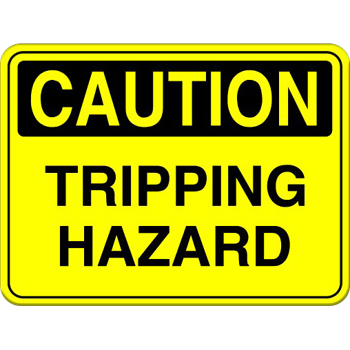 Warning - Tripping Hazard | Sign Here Signs | Buy Online Now