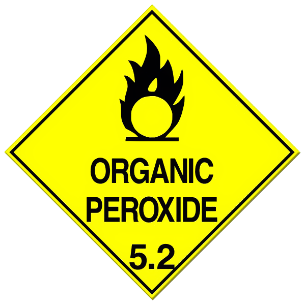 Dangerous Goods Sign: Organic Peroxide 5.2 | Sign Here Signs